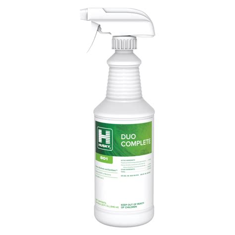 Husky 801 Duo Complete Rtu Disinfectant And Sanitizer 32 Oz