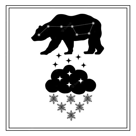 Premium Vector Constellation Ursa Major Starfall Cloud Cloud Snowing