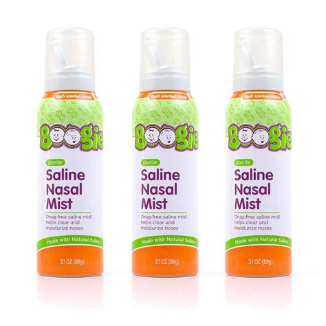 Baby Saline Nasal Spray By Boogie Mist Nasal Decongestant Made With Saline Fresh Ounce