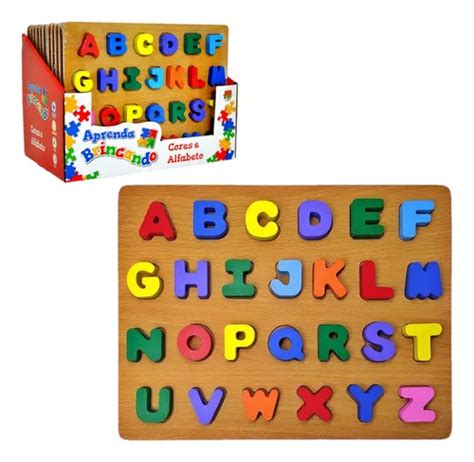 Tabuleiro Alfabeto Colorido Brinquedo Educativo Encaixe MercadoLivre