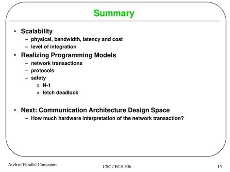 Architecture Of Parallel Computers Csc Ece Summer Scalable