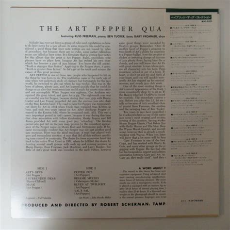 Yahooオークション Jazz Lp帯・ライナー付き美盤the Art Pepper Q