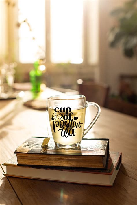 Cup Of Positivi Tea Svg Cute Tea Quote Svg Tea Cup Svg Tea Etsy