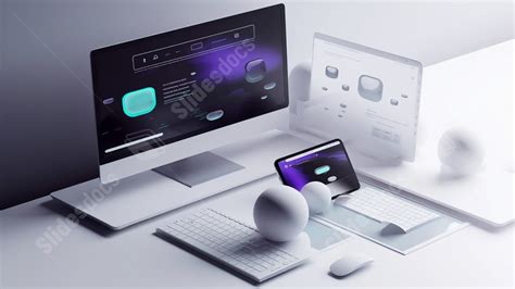 Computer Smart Device High Tech Data Advertising Powerpoint Background