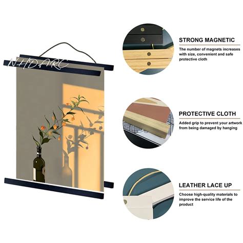 자석 나무 그림 행거 프레임 포스터 사진 벽 아트 캔버스 인쇄 그림 티크 소나무 나무 방 한국 집 장식 홈 인테리어