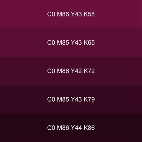 C30 M90 Y60 K40 · Cmyk · Color