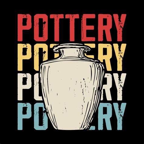 Premium Vector Funny Ceramic Artist Retro Vintage Pottery Maker