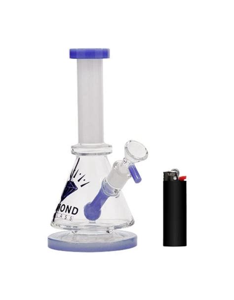 Diamond Glass 5 Triangular Mini Beaker Bong 420 Shop