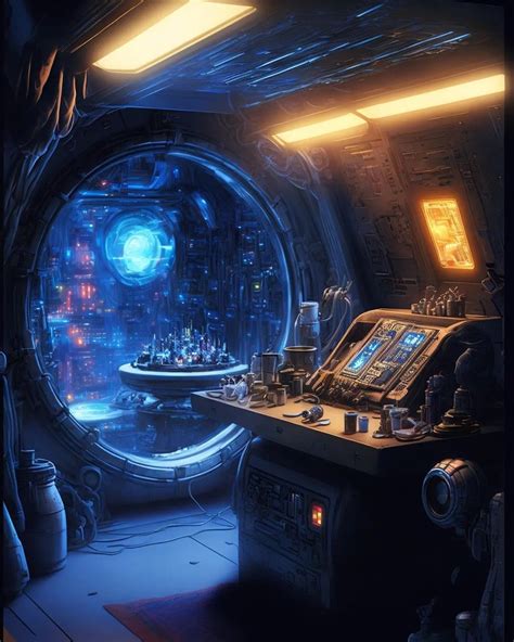 Scifi Interior Spaceship Interior Space Ship Concept Art Concept Art
