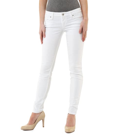 Guess Power Skinny Low White Jean 8 Recycle Style Preloved