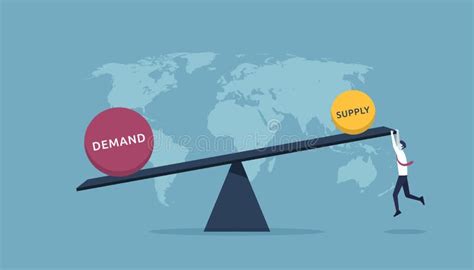 Supply And Demand With Seesaw Showing High Demand And Low Supply