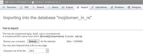 Vraćanje MySql baze podataka Loopia baza znanja