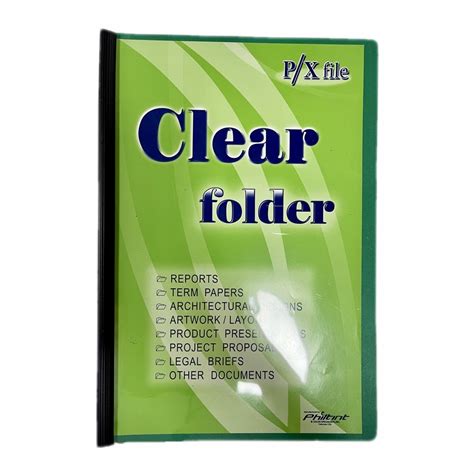 Clear Folder Long And Short L Folder Presentation With Slide Clear Cover
