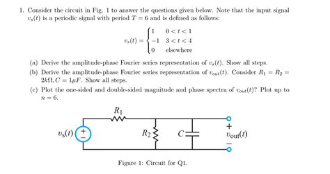 solved consider the circuit in fig 1 ﻿to answer the