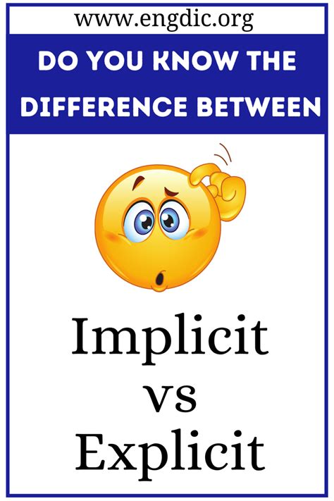 Implicit Vs Explicit What S The Difference EngDic