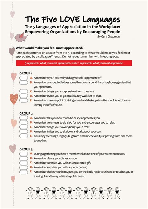 The Five Love Languages Quiz Printable