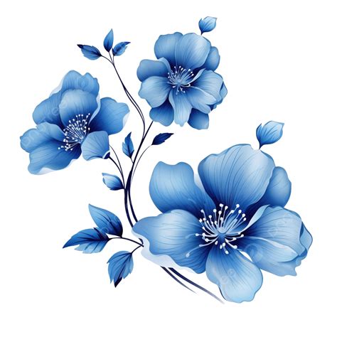 Blue Flower Clip Art 612x612