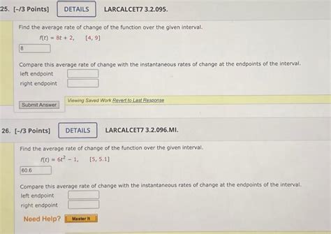 Solved Find The Average Rate Of Change Of The Function Over Chegg