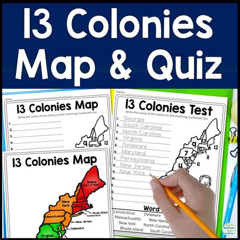 13 Colonies Map Quiz 13 Colonies Map Worksheet Blank 13 Colonies Map And 13 Colonies Test