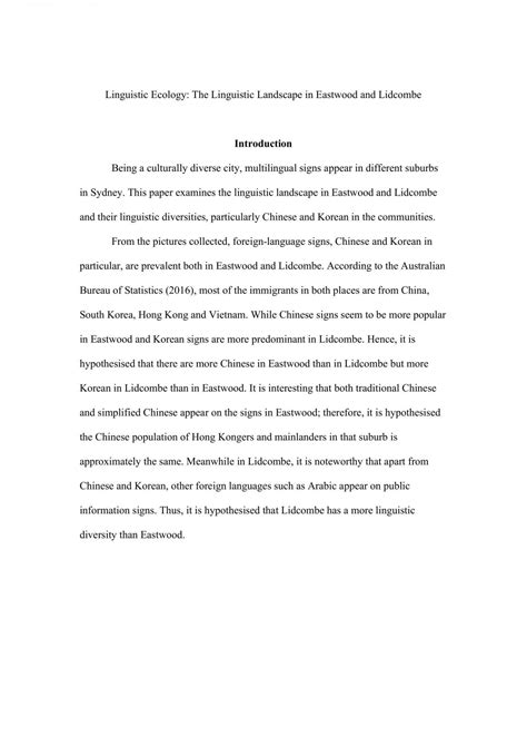 Linguistic Ecology Ling111 Ling111 Language Its Structure And Use