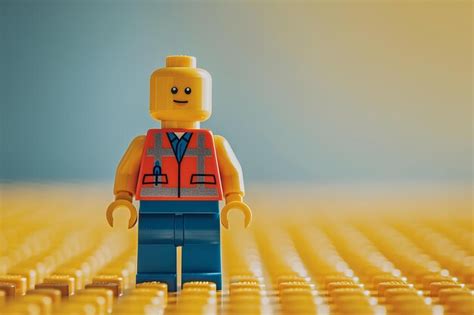 Premium Photo A Lego Figure Standing In Front Of A Large Group Of