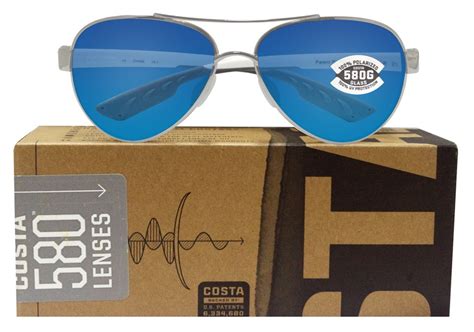Costa Del Mar Lr21obmglp Loreto Silver White Blue 580g Glass Polarized