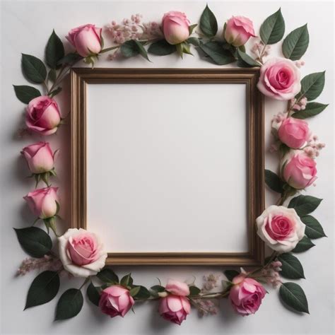 Premium Photo Modern Floral Frame