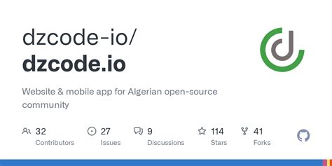 Github Dzcode Io Website And Mobile App For Algerian Open Source Community