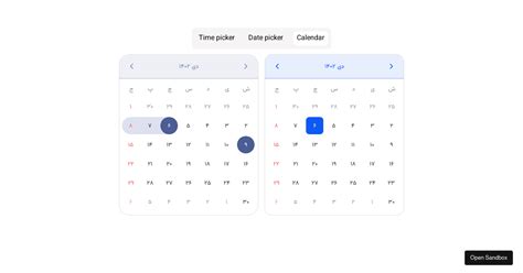 New Version Date Picker Codesandbox