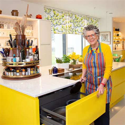 See Inside Prue Leiths Kitchen Filled With Colour And Clever Storage Ideas