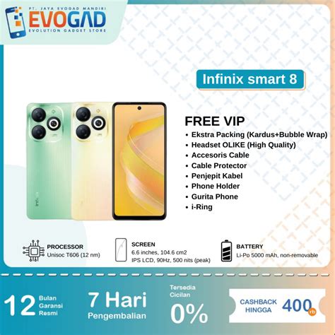 Jual Infinix Smart Gb Gb Gb Smart Pro Android Ips Lcd Garansi Resmi