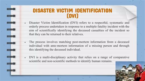Disaster Victim Identification Dvi Pptx