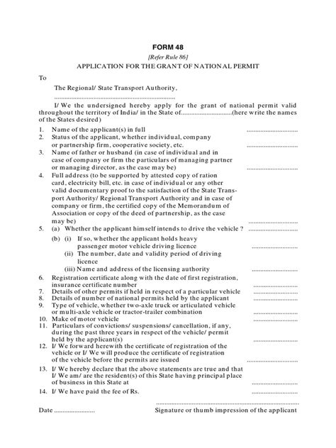 Form 48 Pdf Vehicles Drivers License