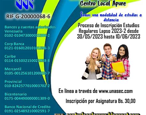 Una Centro Local Apure Proceso De Inscripción De Estudios Regulares 2023 2