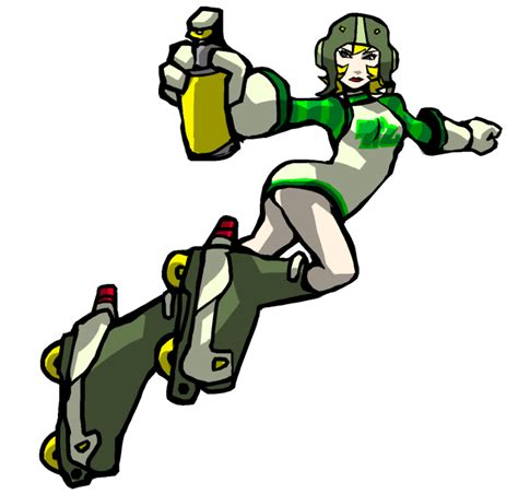 Safebooru Gloves Gum Jsr Helmet Inline Skates Jet Set Radio Roller