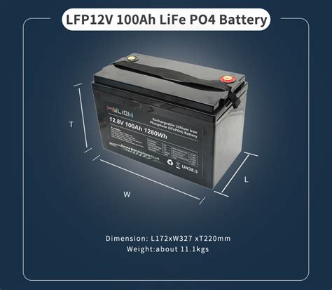 Mylion 12v 100ah Lifepo4 Battery For Solar Power System Rechargeable