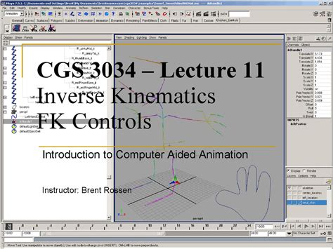 Lecture Slides On Inverse Kinematics Cgs 3034 Docsity