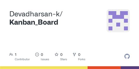 GitHub Devadharsan K Kanban Board
