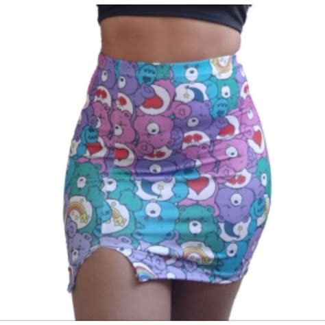 Mini Saia Justa Com Fenda Ursinhos Shopee Brasil