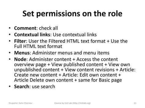 introduction to drupal 7 users and roles management ppt