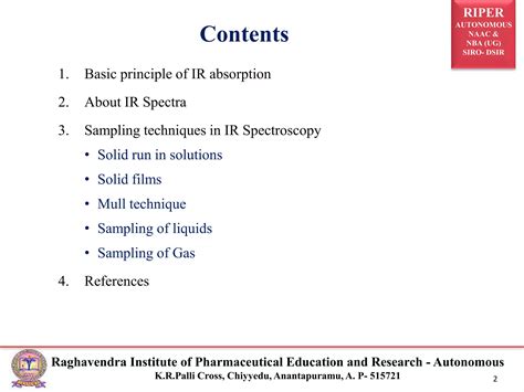Sampling Techniques In IR Spectroscopy PPTX