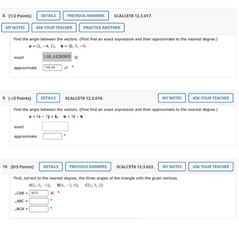 Solved 8 12 Points Details Previous Answers Scalcets