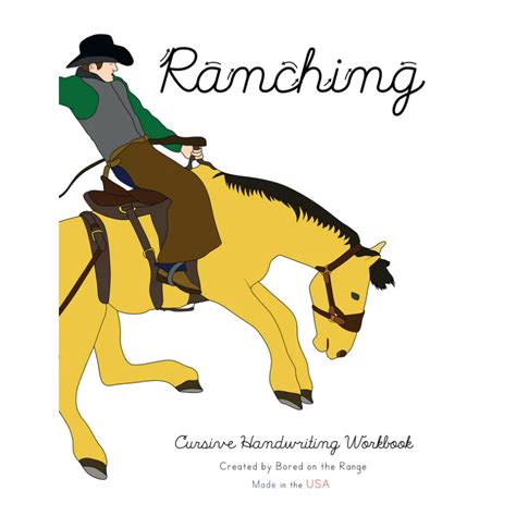 Bored On The Range Ranching Cursive Handwriting Work Book