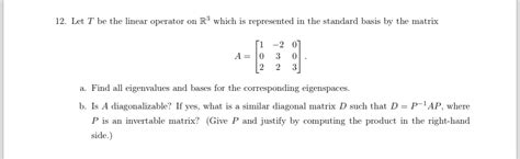solved let t ﻿be the linear operator on r3 ﻿which is