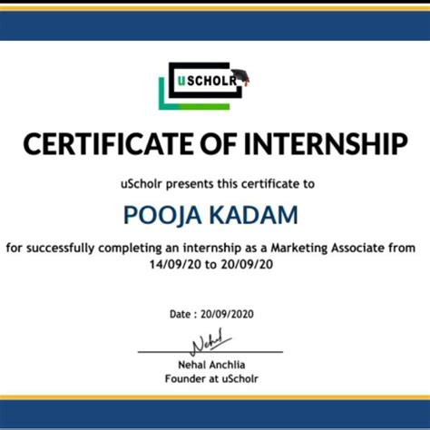 pooja kadam on linkedin internship