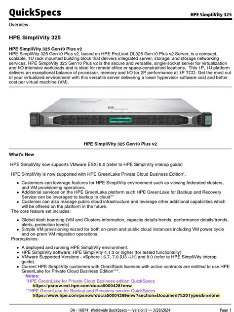 Hpe Simplivity 325 Pdf Cloud Computing Solid State Drive