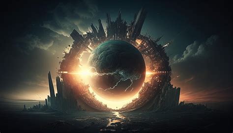 Premium Ai Image World Collapse Doomsday Scenes