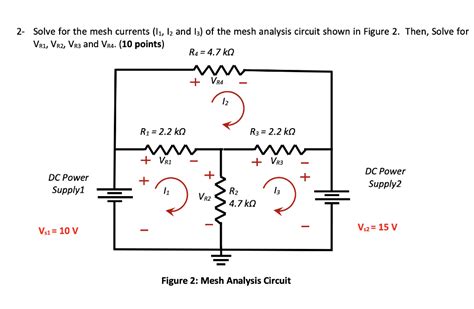 Solved Solve For The Mesh Currents I I And I Of The Chegg