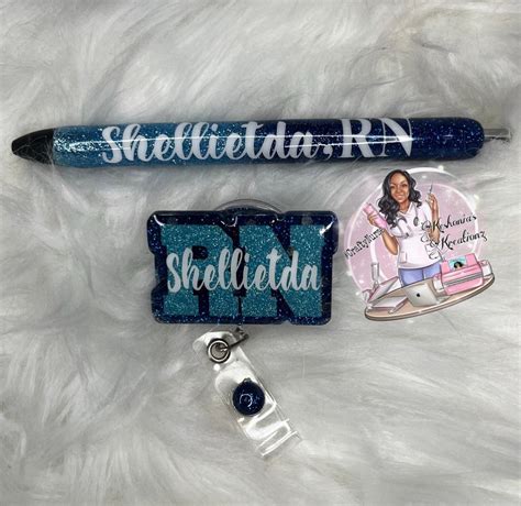 Matching Pen And Badge Holder Etsy