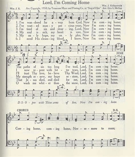 Lord Im Coming Home Christian Song Lyrics Hymn Music Gospel Song